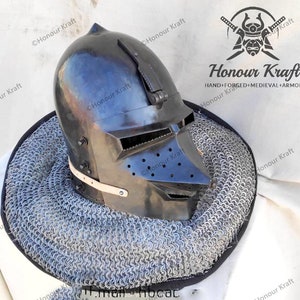 Medieval Beak Face Helmet Armour Steel Head Protection Armor - Etsy