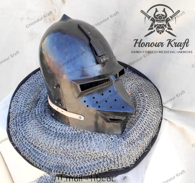Medieval Beak Face Helmet Armour Steel Head Protection Armor - Etsy