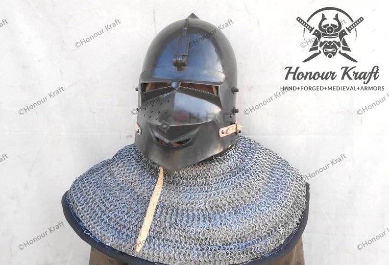 Medieval Beak Face Helmet Armour Steel Head Protection Armor - Etsy