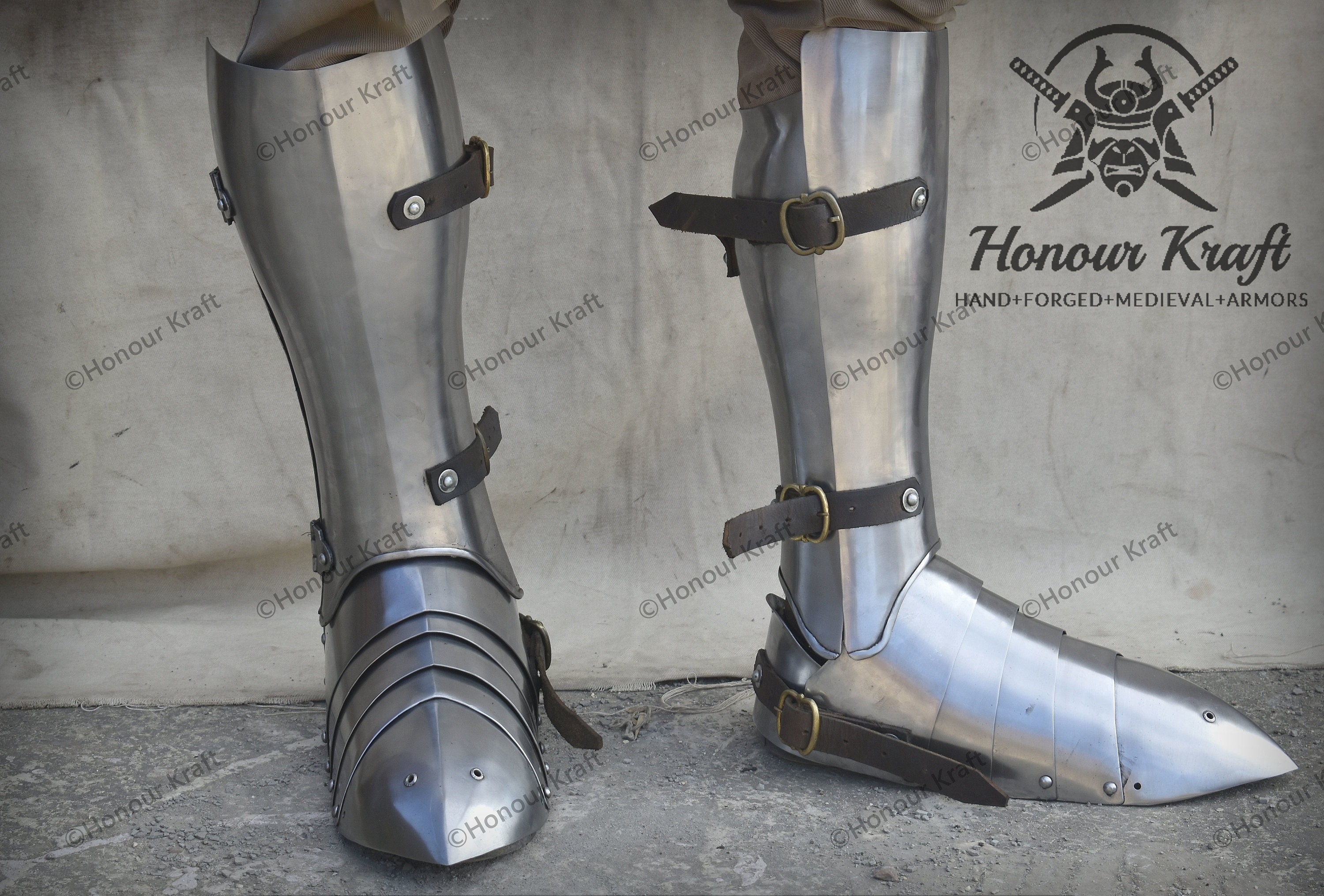 Greaves Armour Pair With Sabaton for Sca Lagal Combat Fighting - Etsy ...