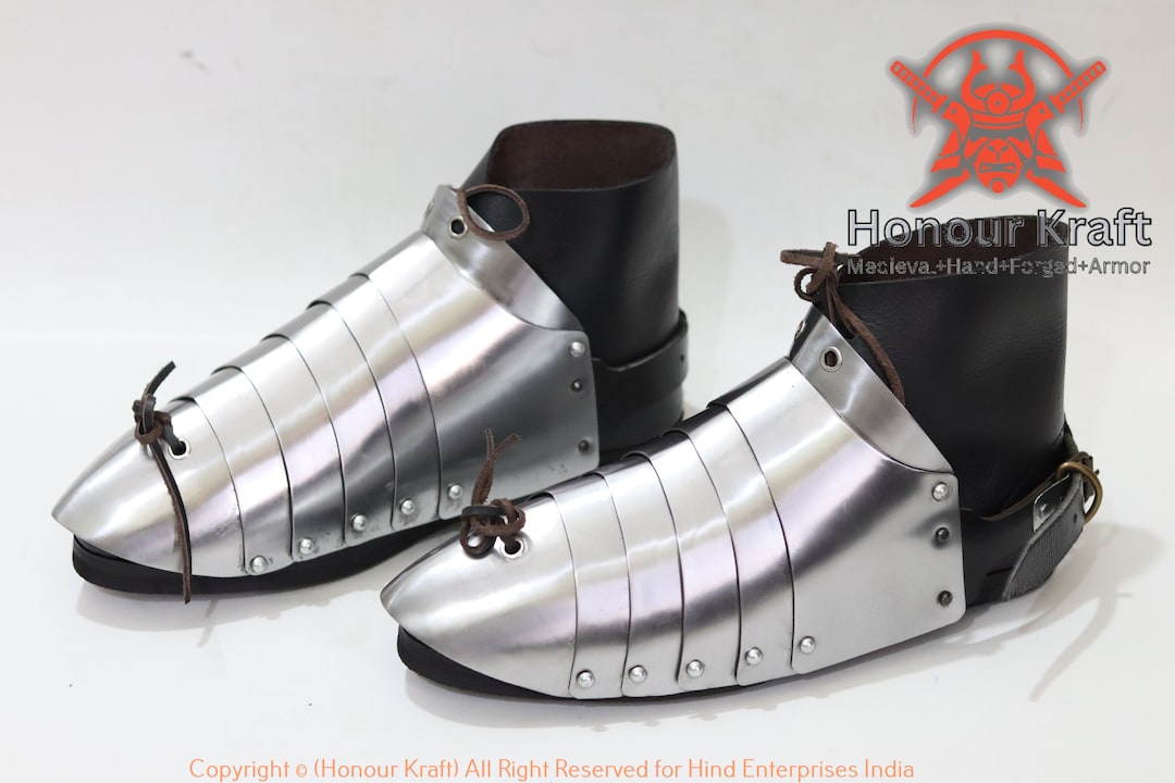 Medieval Steel Sabaton Armor With Shoes: SCA HMB Buhurt Combat Boots ...