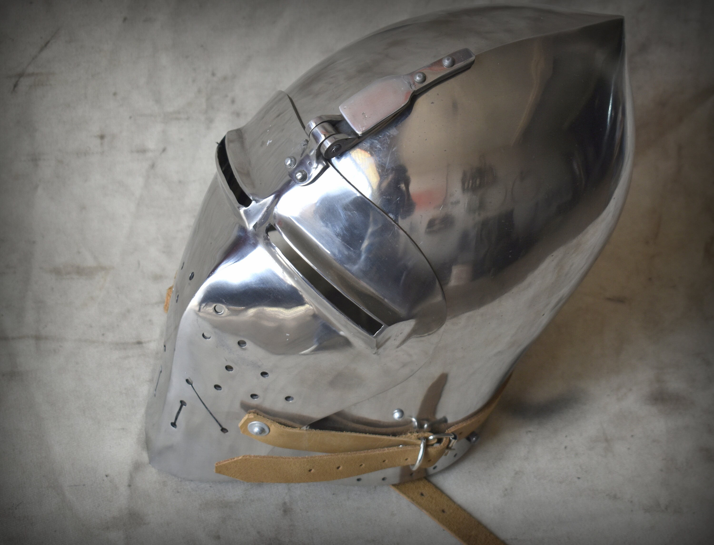 Medieval Steel Helmet Armour German Klapvisor Bascinet for - Etsy