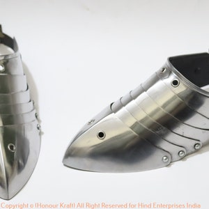 Steel Sabaton Pair Armour for Buhurt SCA Reenactment Medieval ...