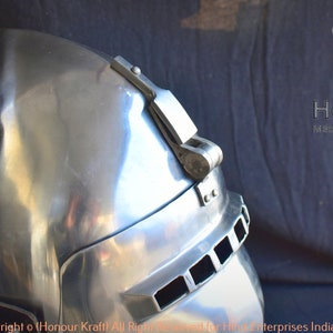 Medieval Helmet Steel German Bassinet Nuremburg Klapvisor Helmet 14th ...