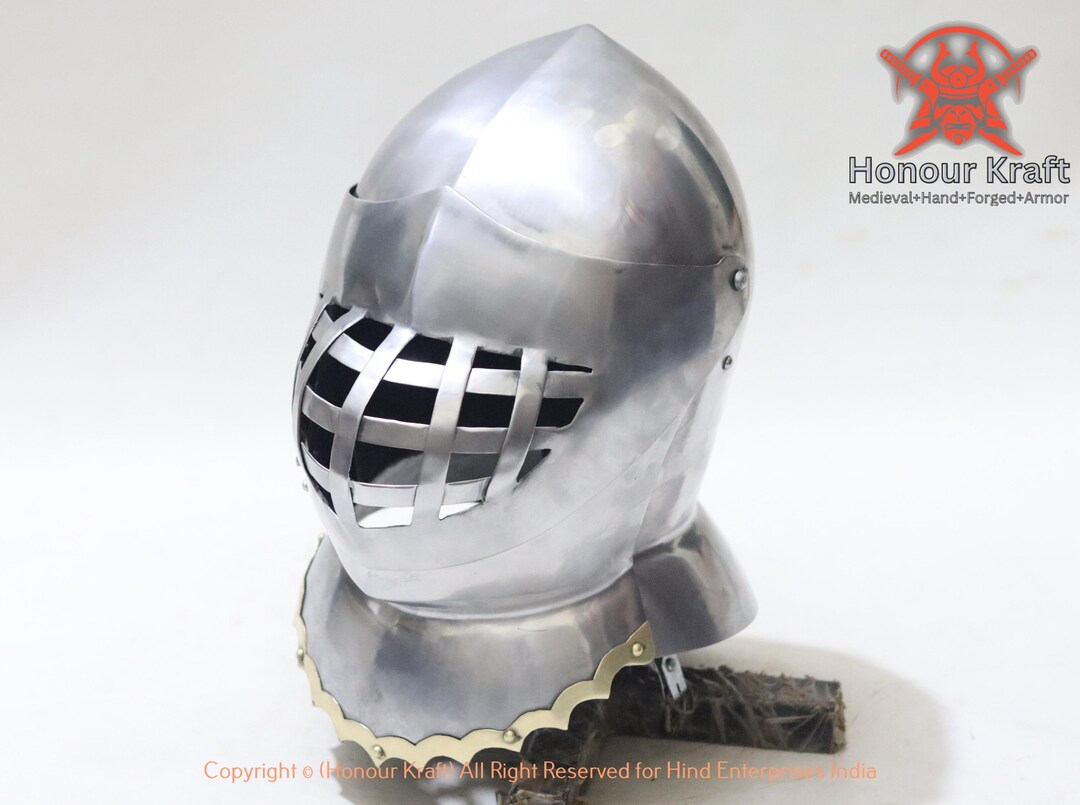 Hand-forged Buhurt Helmet: Medieval Combat SCA Armor - [steel Options ...