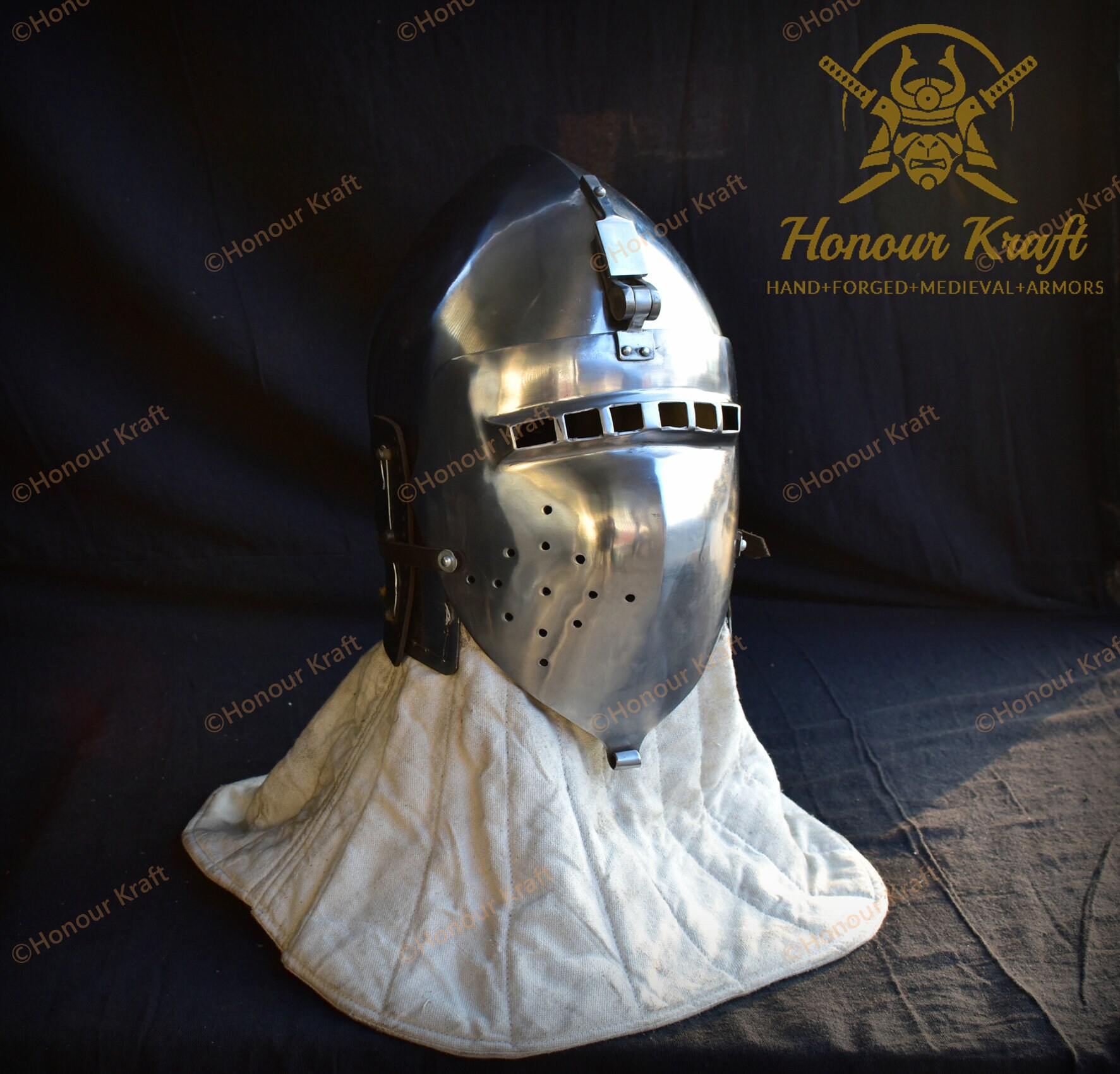 Medieval Helmet Steel German Bassinet Nuremburg Klapvisor - Etsy UK