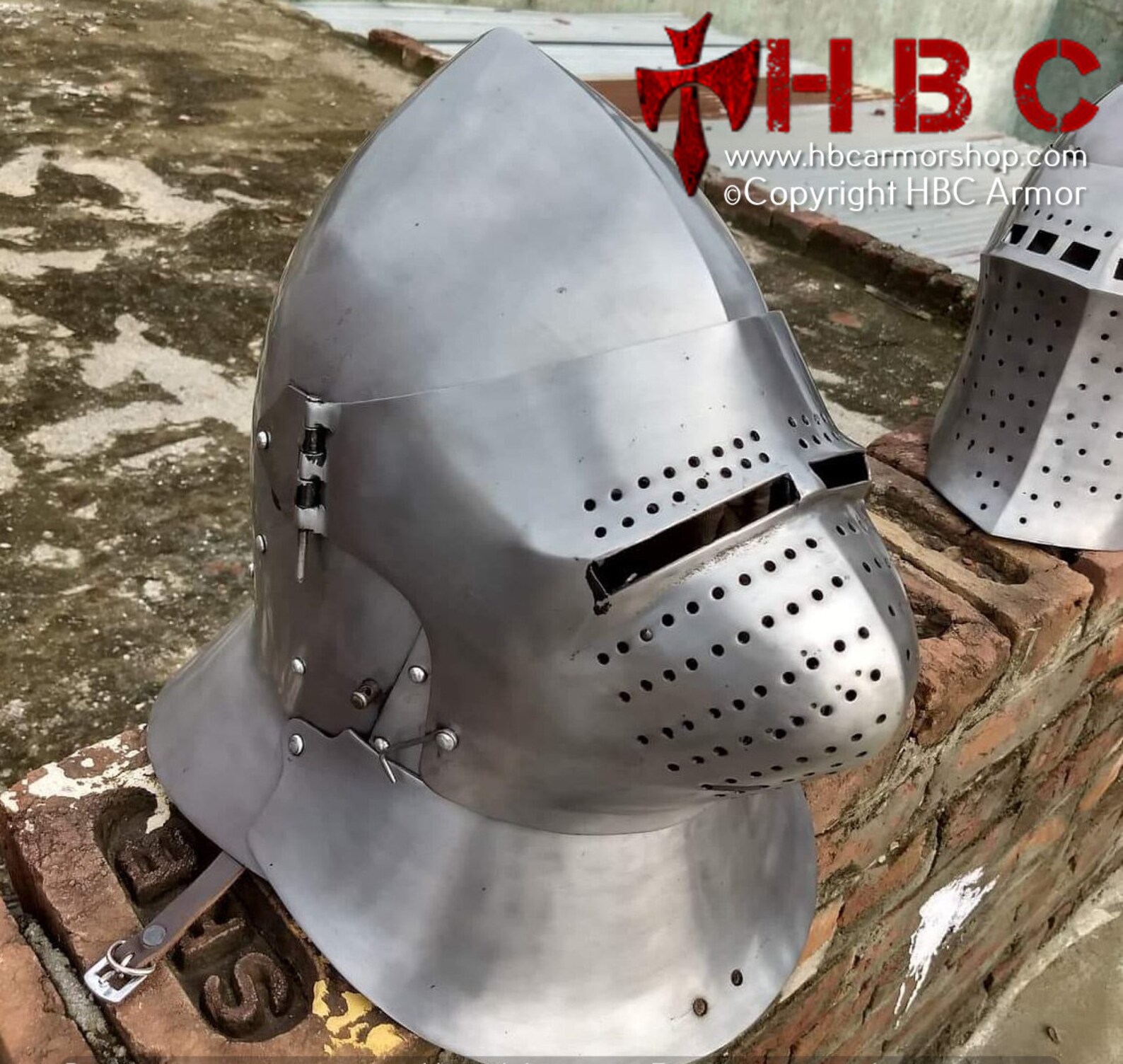 Medieval Great Bascinet Helmet Historical 13th Century Head | Etsy