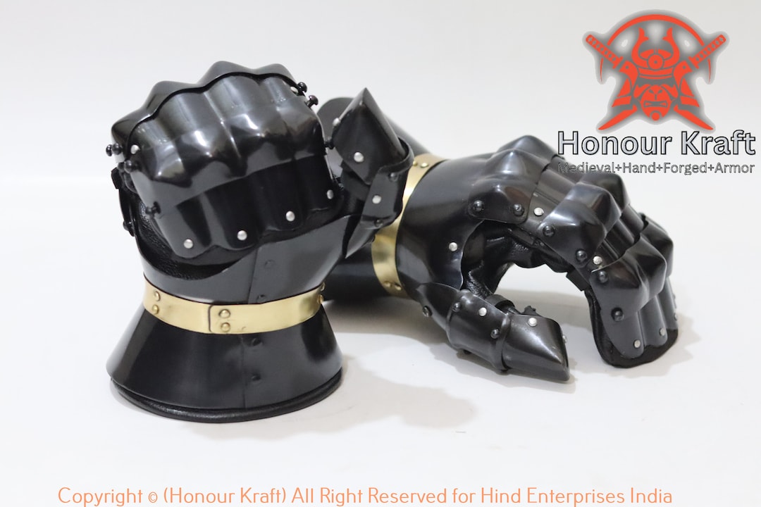 Steel Gauntlet Armour Hourglass Mitten Katterpiller Armour for SCA HMB ...