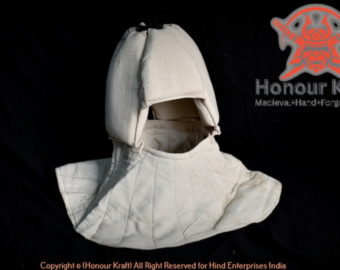 Medieval Linen Cap ,quilted Linen Hat,linen Cap13. 15. Century Cap ...