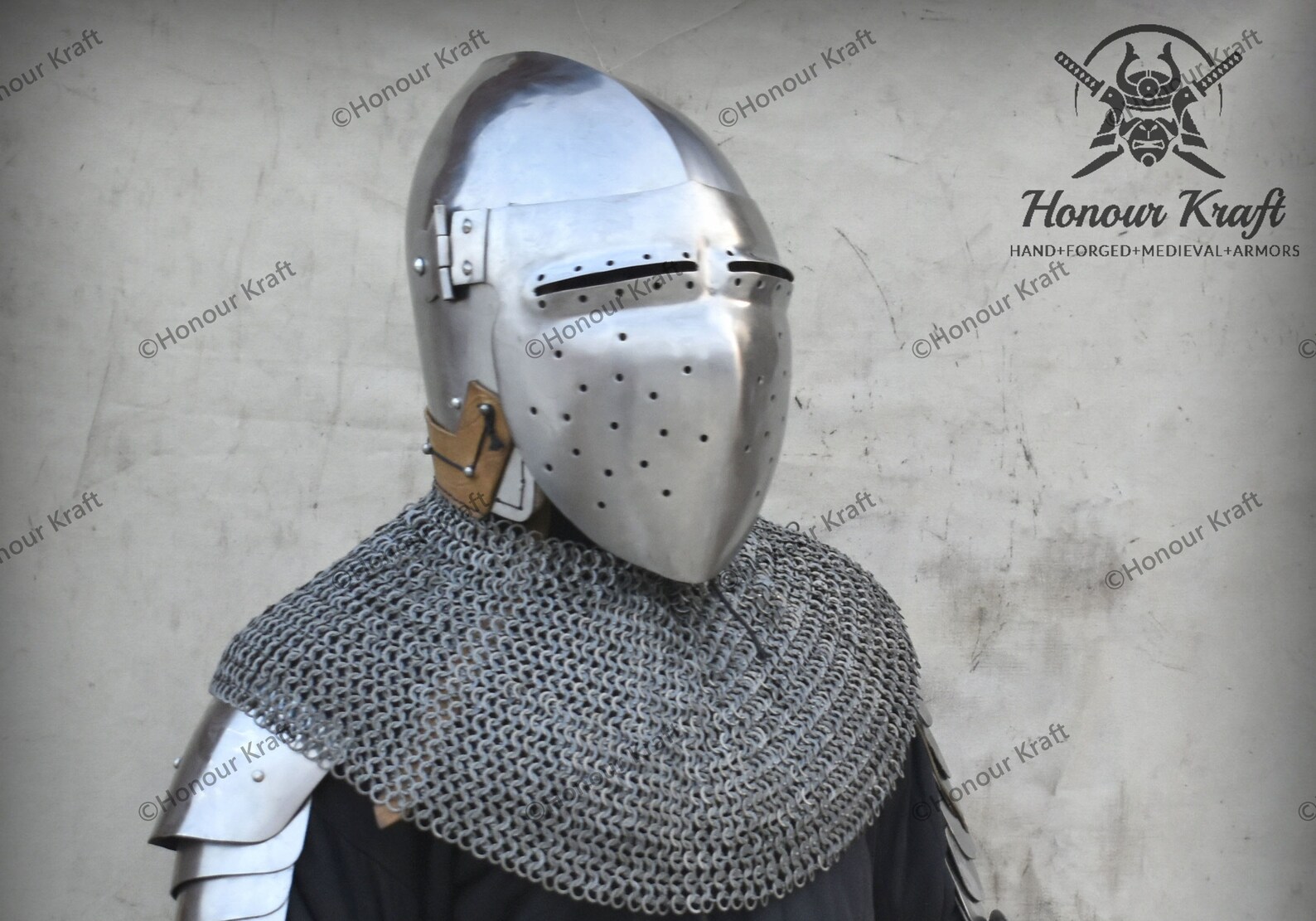 Steel Helmet Medieval German Bascinet Monkey Face Bascinet - Etsy