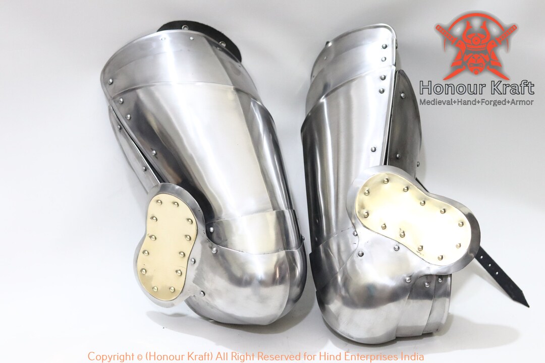 Handcrafted Steel Leg Armor Authentic Medieval Protection for SCA, HMB ...