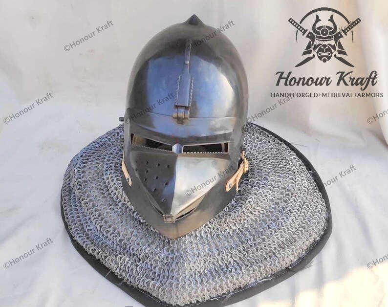 Medieval Beak Face Helmet Armour Steel Head Protection Armor - Etsy