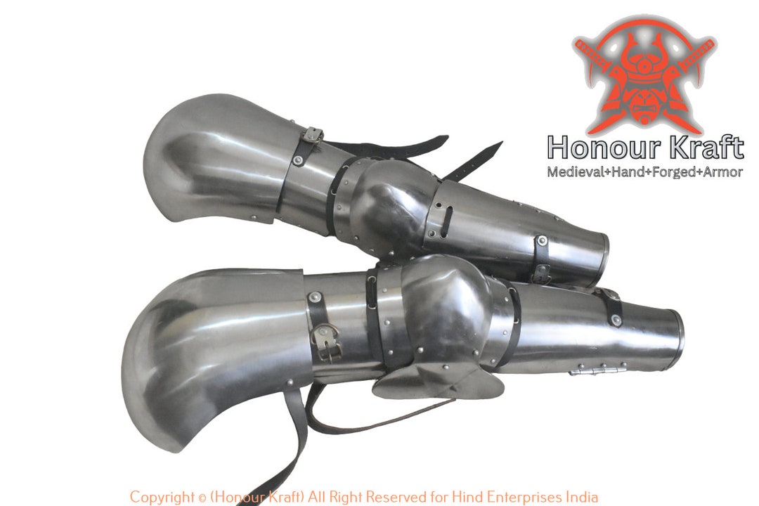 Steel Arms Armour Pair for SCA Buhurt Medieval Plate Arms 4 Segment ...