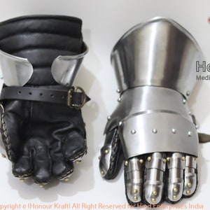 Steel Gauntlet Armor Pair Hand Armor Mitten Gauntlet Steel Hand Armor ...