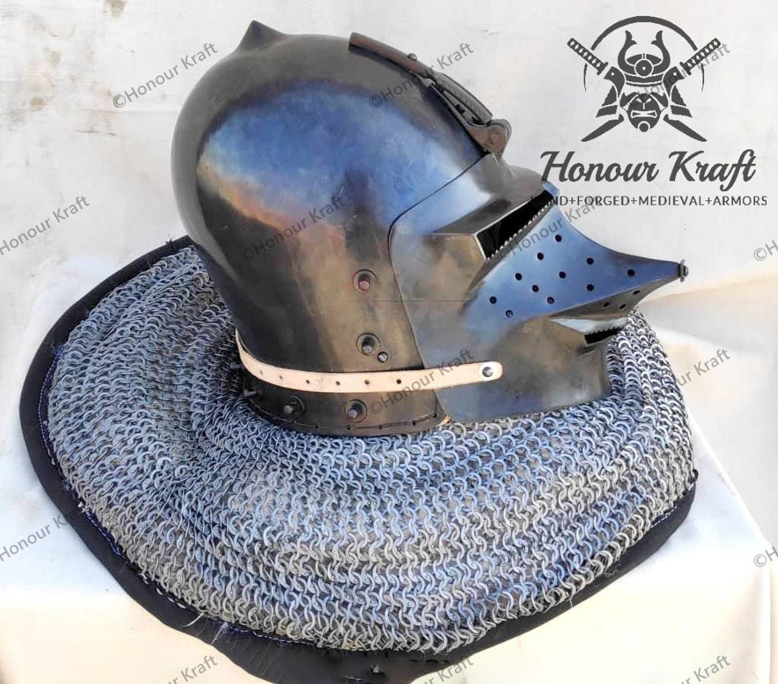 Medieval Beak Face Helmet Armour Steel Head Protection Armor - Etsy