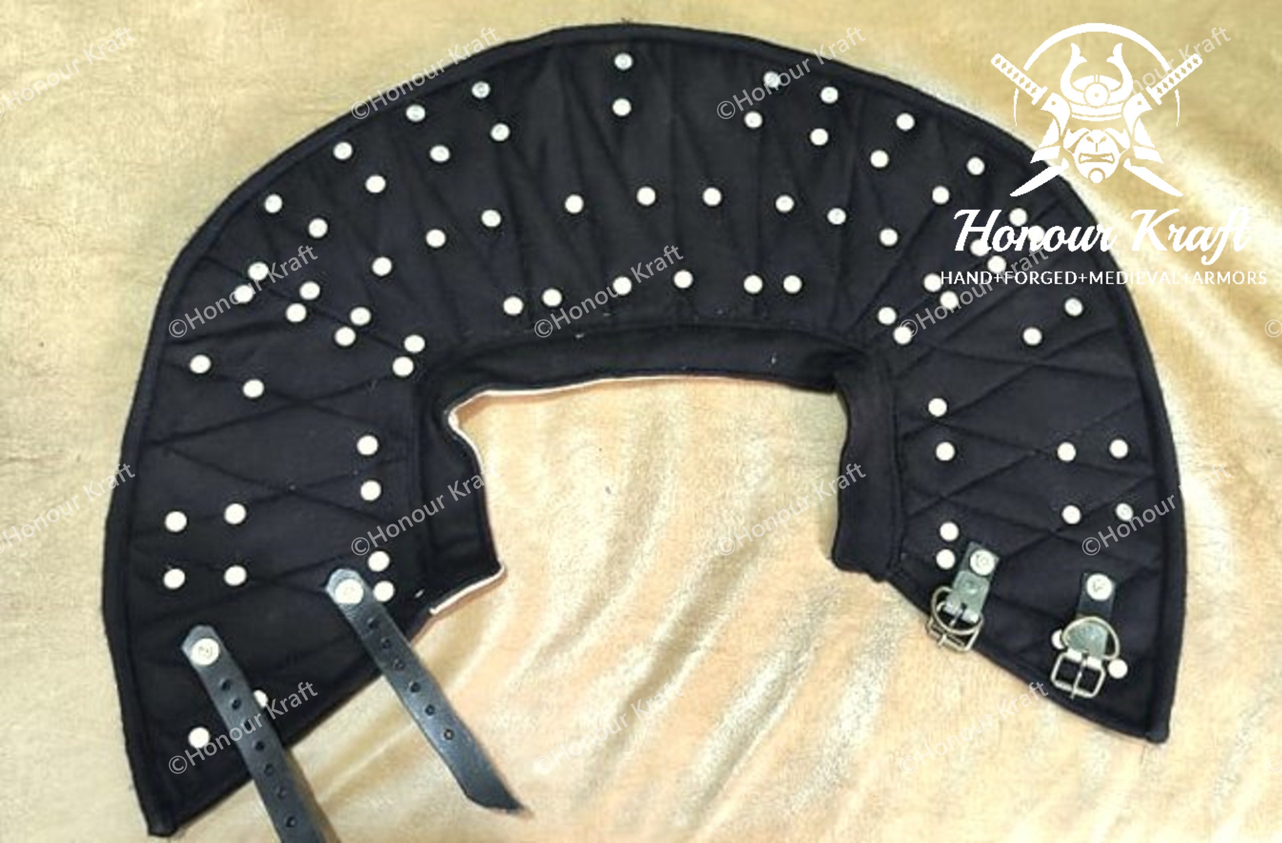 Medieval Neck Armor Brigandine Collar Hidden Steel Plated - Etsy