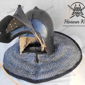 Medieval Beak Face Helmet Armour Steel Head Protection Armor - Etsy