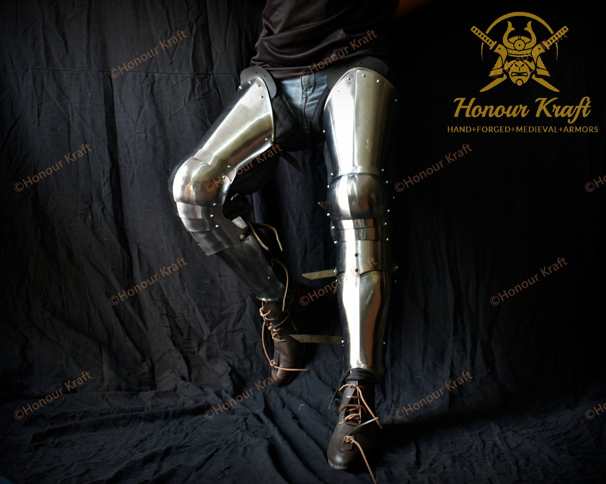 Medieval Leg Armour 13th Century Steel Thai Armour for HMB - Etsy