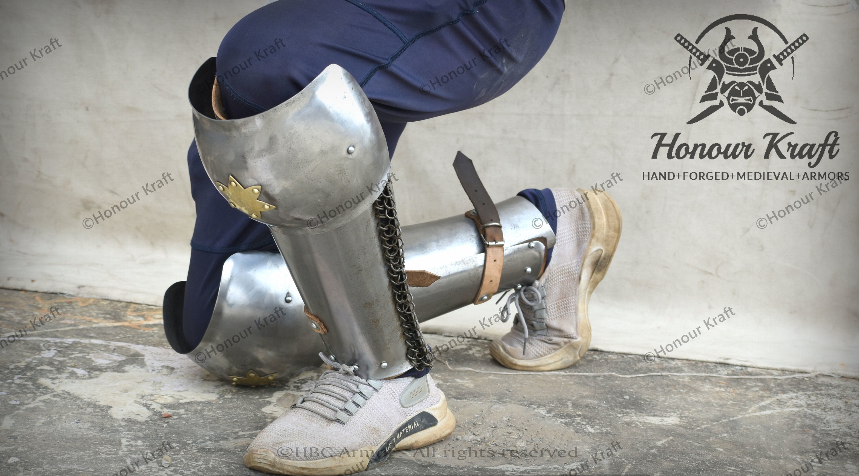 Mongolian Leg Greaves Armour Pair of Leg Steel Platted Armour - Etsy