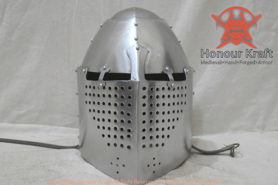 Steel Topfhelm Helmet: 13th Century Medieval Buhurt Armour - Etsy