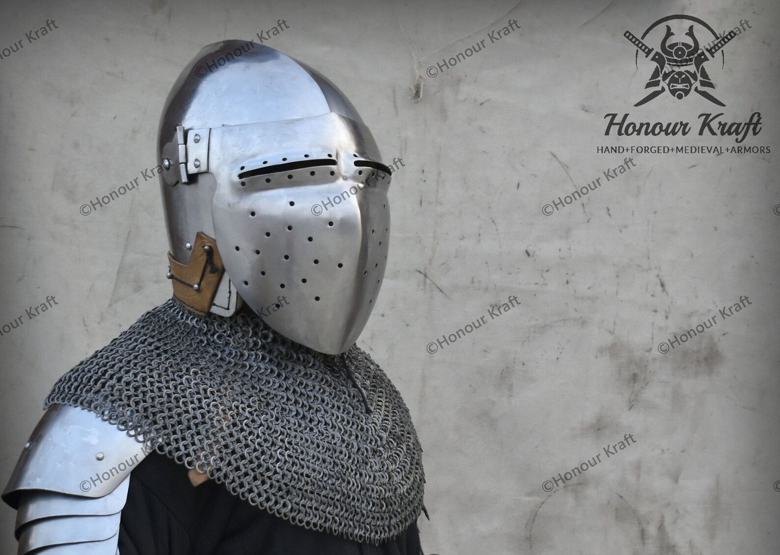 Steel Helmet Medieval German Bascinet Monkey Face Bascinet - Etsy