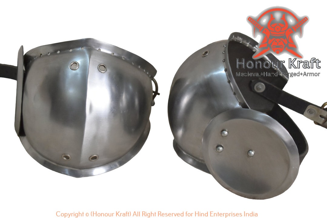 Steel Knee Armor Cops Armour Larp Renaissance Replica Sca Combat Steel ...