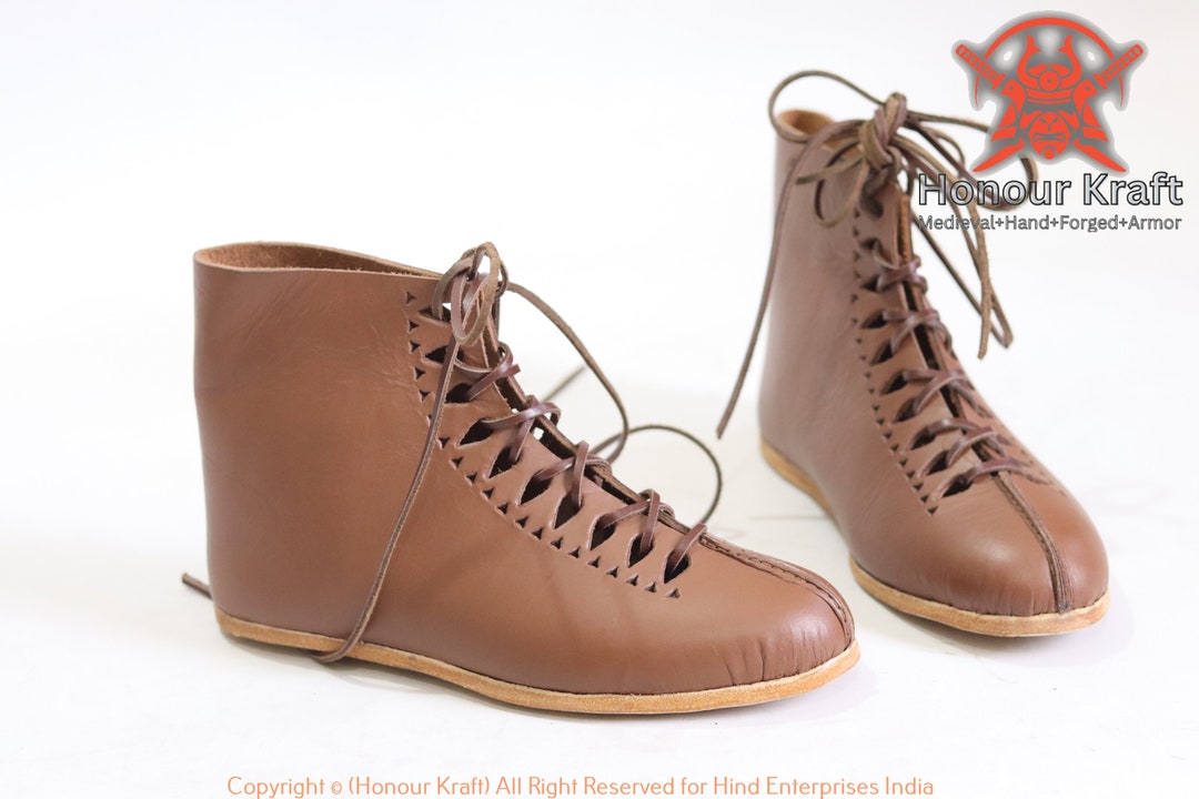 Late Medieval Boots Roman Ankle Boot Shoes - Etsy