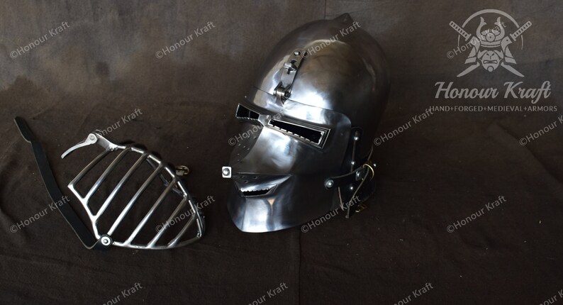 Medieval Steel Helmet for SCA Combat Beak Face Pig Nose Sca - Etsy