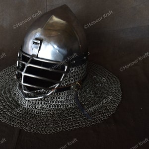 Medieval Steel Helmet Armour for SCA Combat Helmet Steel - Etsy