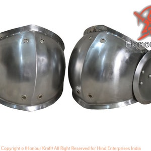 Steel Knee Armor Cops Armour Larp Renaissance Replica Sca Combat Steel ...