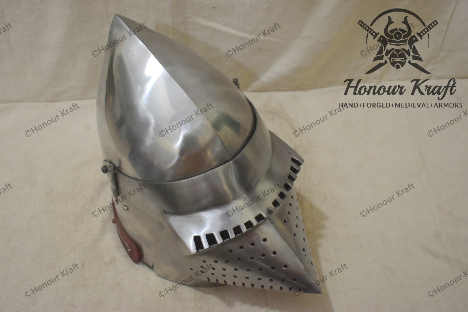 Medieval Houndskull Pigface 12th Century Steel Head Protection | Etsy