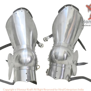 Steel Leg Armour Protection German Plated Thai Armour for SCA & Buhurt ...