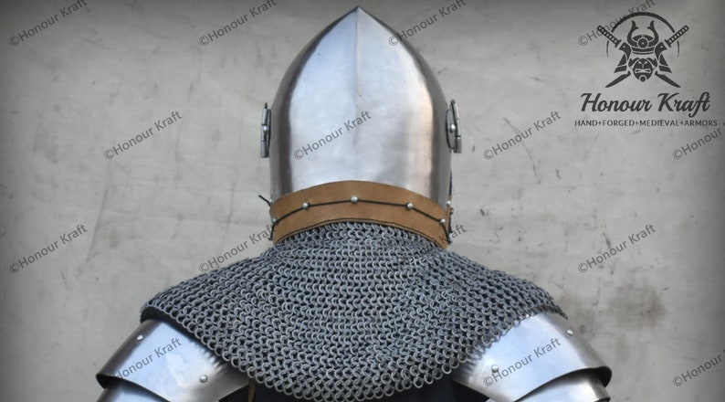 Steel Helmet Medieval German Bascinet Monkey Face Bascinet - Etsy