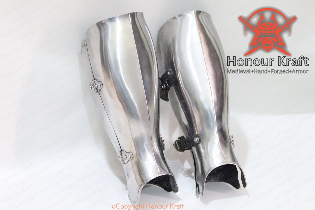 Steel Greaves: 14th Century Medieval Leg Armor - Etsy