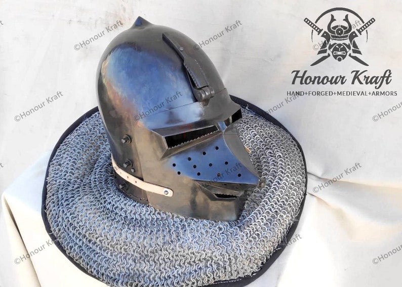 Medieval Beak Face Helmet Armour Steel Head Protection Armor - Etsy