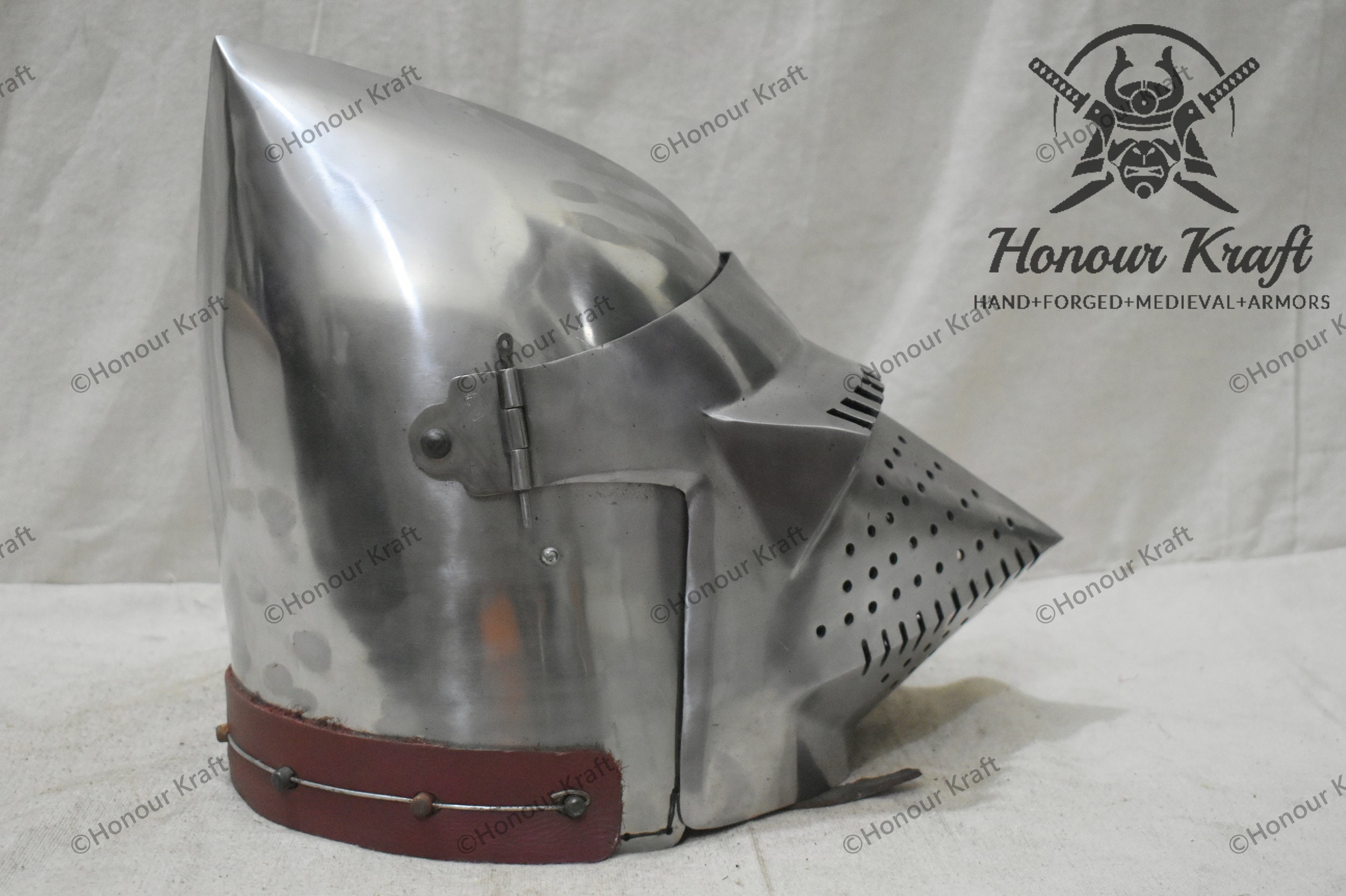 Medieval Houndskull Pigface 12th Century Steel Head Protection | Etsy