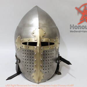 Steel Sugarloaf Helmet: Medieval Buhurt Armor, Full Contact Battle - Etsy