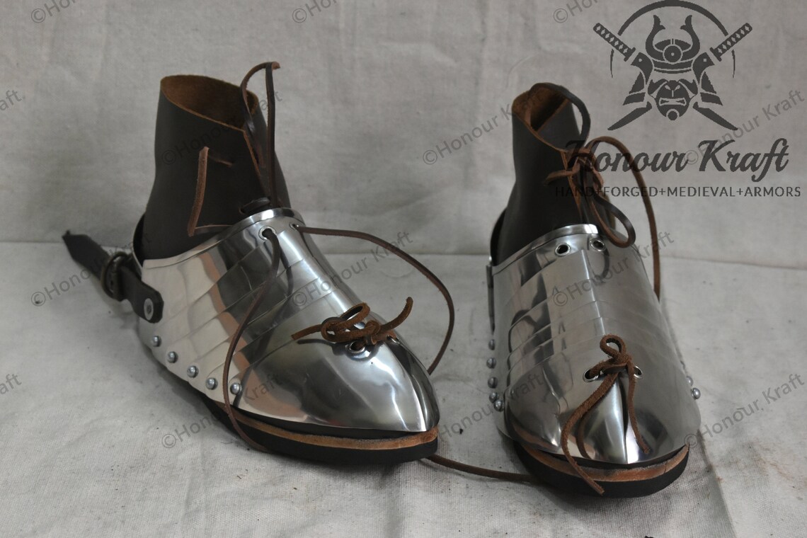 Steel Armour Medieval Foot Armour Pair of Foot Protection - Etsy