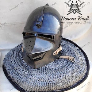 Medieval Beak Face Helmet Armour Steel Head Protection Armor - Etsy