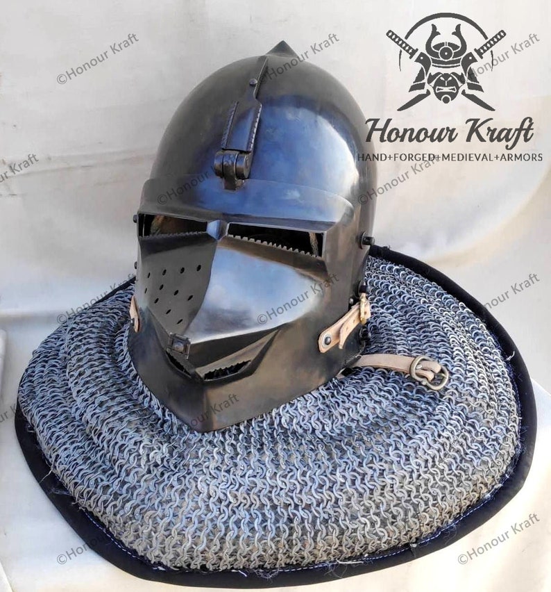 Medieval Beak Face Helmet Armour Steel Head Protection Armor - Etsy