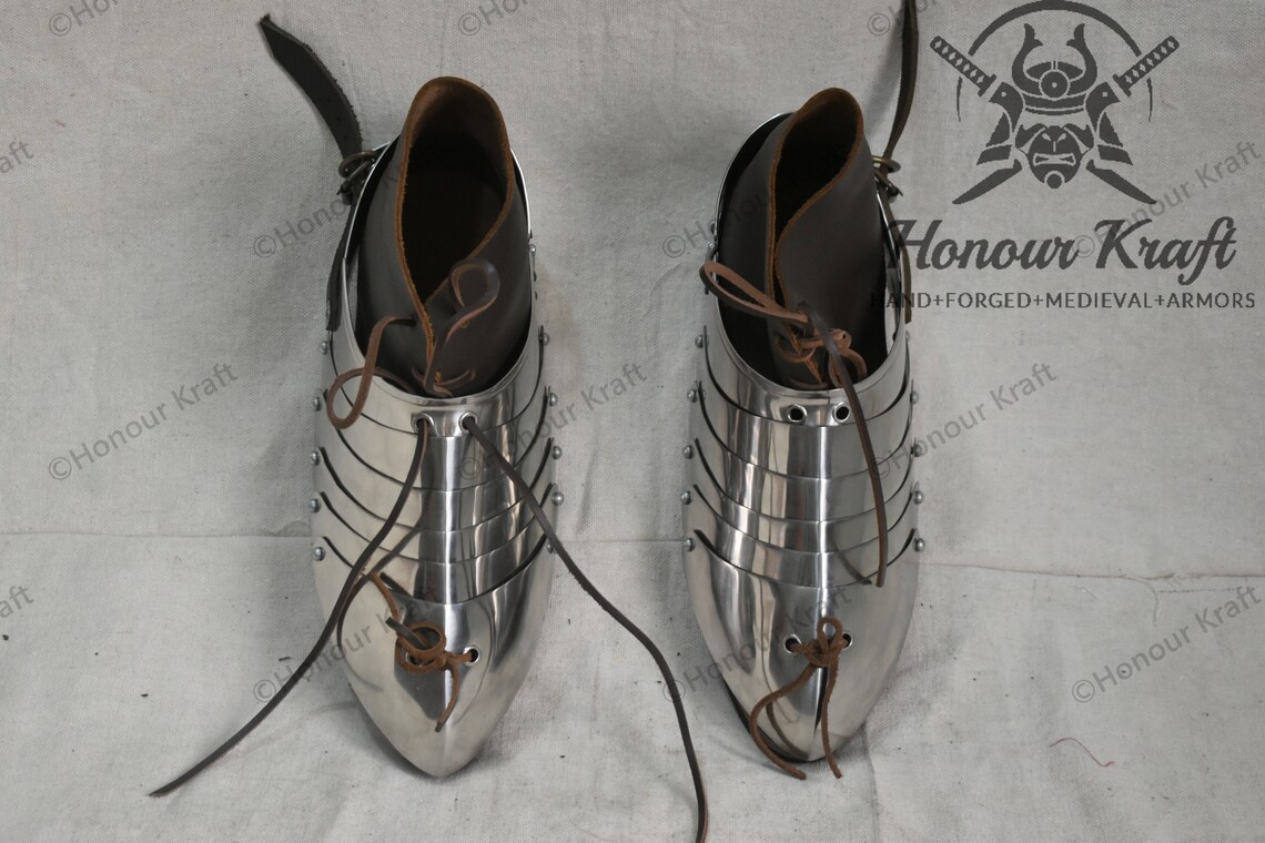 Steel Armour Medieval Foot Armour Pair of Foot Protection - Etsy