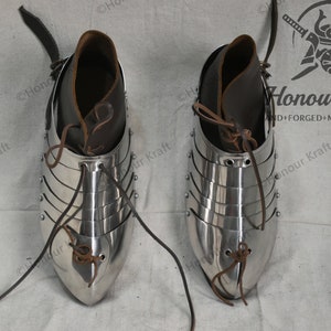 Steel Armour Medieval Foot Armour Pair of Foot Protection - Etsy