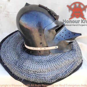 Medieval Beak Face Helmet Armour Steel Head Protection Armor SCA Combat ...