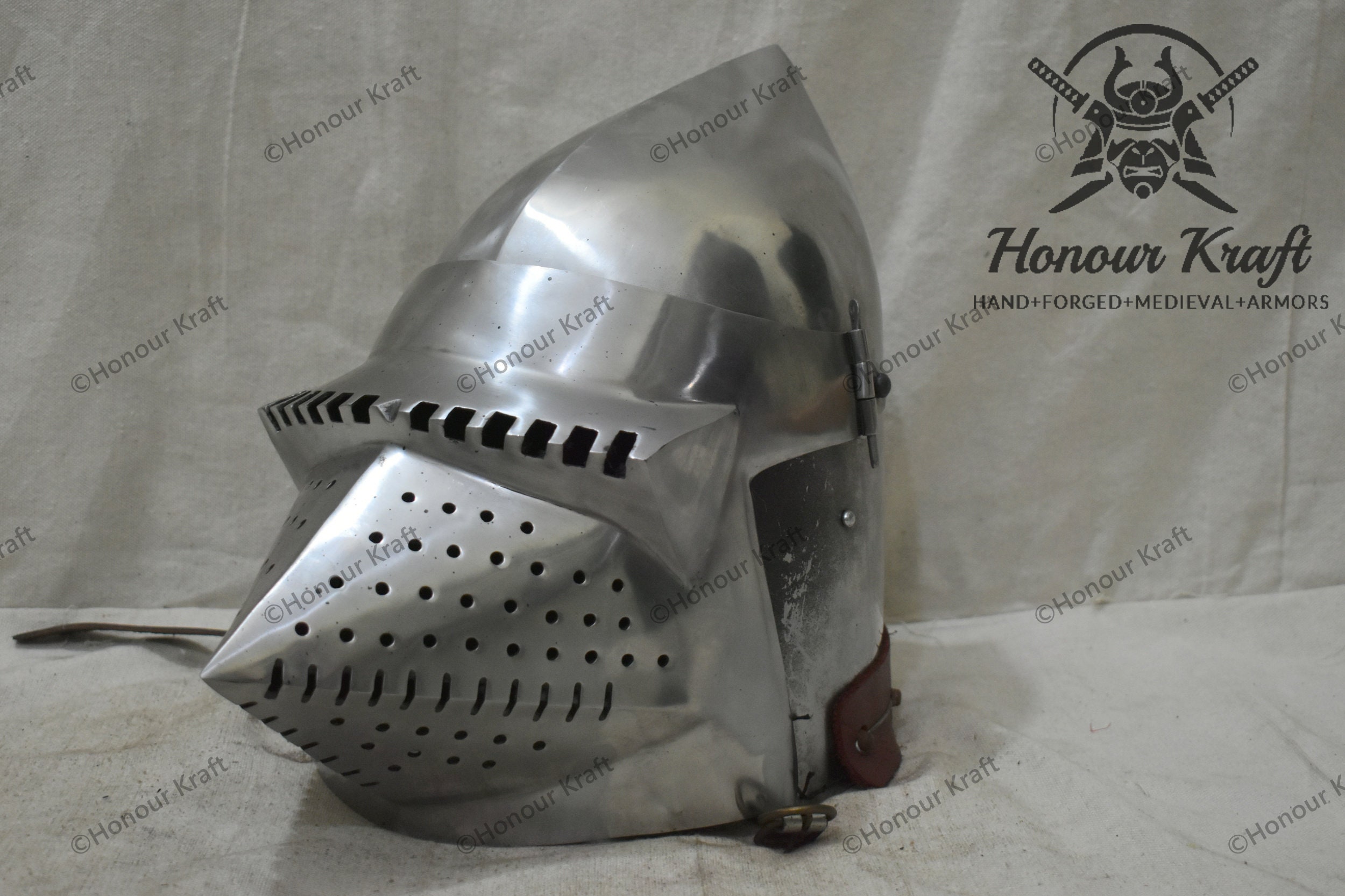 Medieval Houndskull Pigface 12th Century Steel Head Protection | Etsy