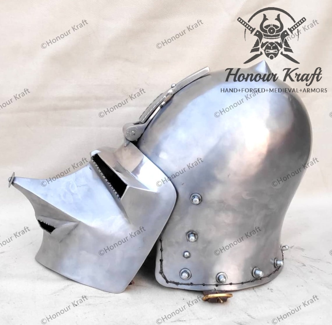 Medieval Beak Face Helmet Armour Steel Head Protection Armor - Etsy
