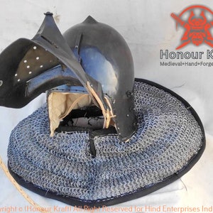 Medieval Beak Face Helmet Armour Steel Head Protection Armor SCA Combat ...