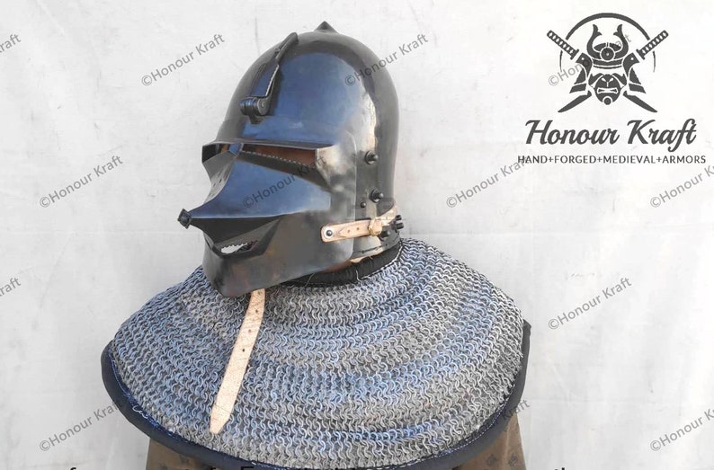 Medieval Beak Face Helmet Armour Steel Head Protection Armor - Etsy