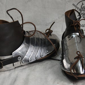 Steel Armour Medieval Foot Armour Pair of Foot Protection - Etsy