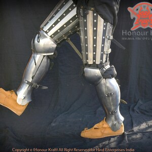 Leg Armor Steel Full Leg Armour With Anatomical Shin & Splinted Thai ...