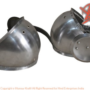 Steel Knee Armor Cops Armour Larp Renaissance Replica Sca Combat Steel ...